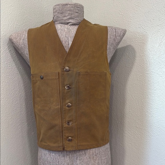Filson | Jackets & Coats | Filson Tin Cloth Waxed Vest Made In Usa ...